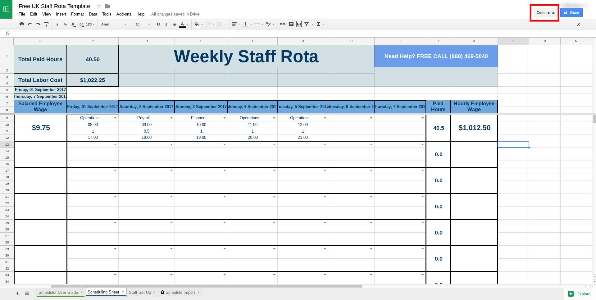 Free Rota Template For Excel Tanda